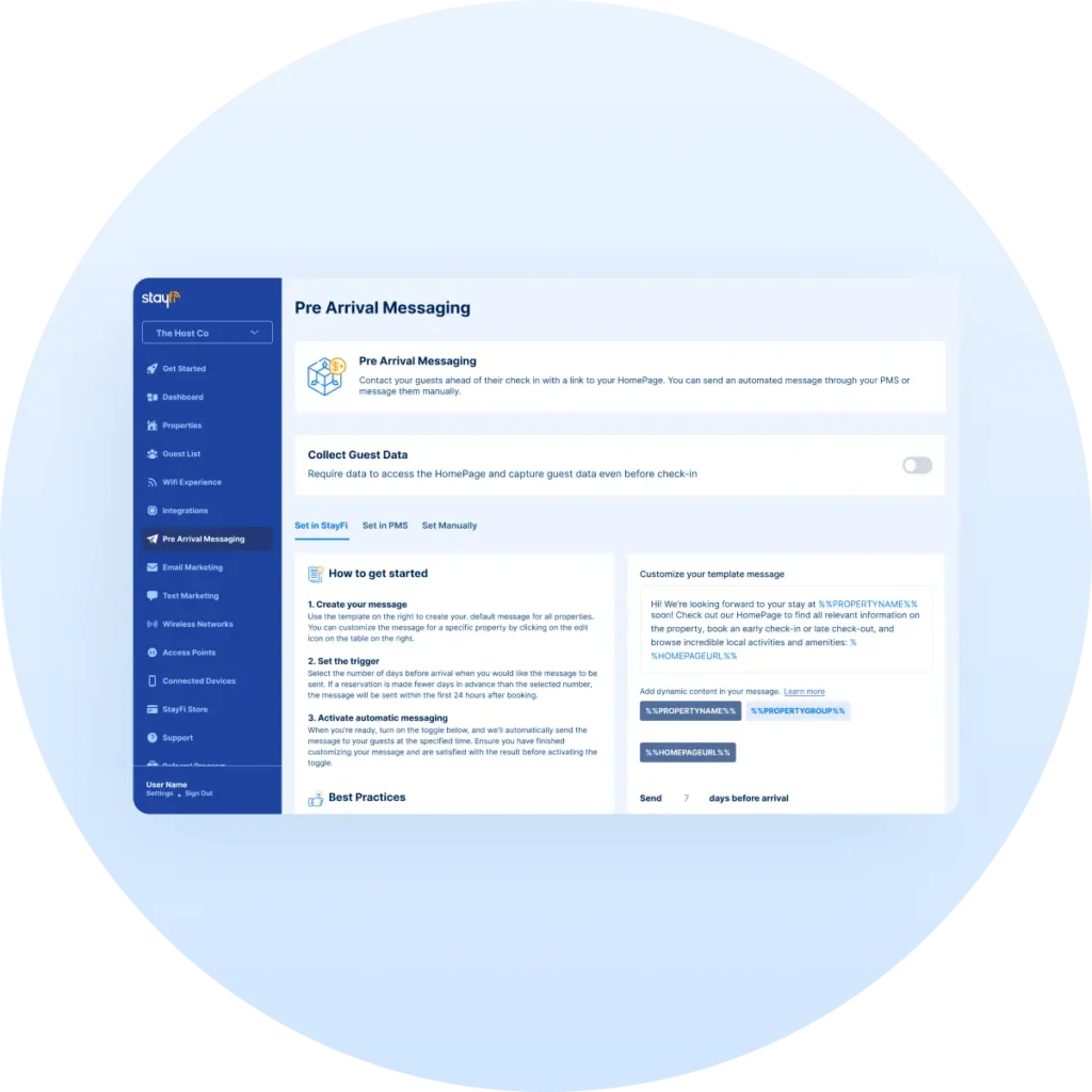 Pre-Arrival Guest Data Collection - StayFi